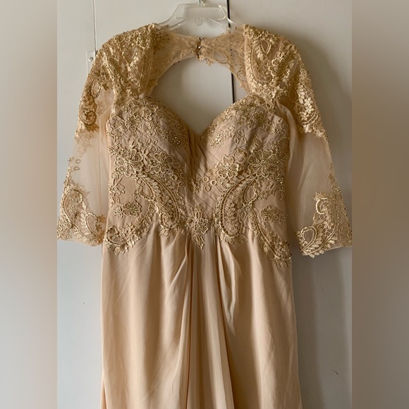 Terani Couture | Dresses | Nwt 548 Vm Collection Vneckline Beaded Lace ...